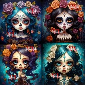 Día de Muertos Catrina Chola Sublimación Mexicana Png Etsy México