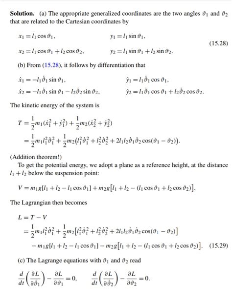 [solved] please help double pendulum determine a the generalized course hero