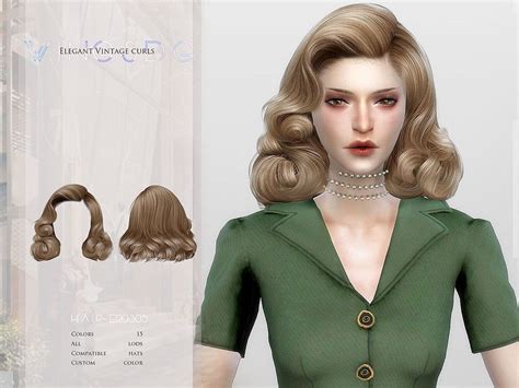 Sims Short Curly Hair In Vintage Curls Sims Dresses Sims