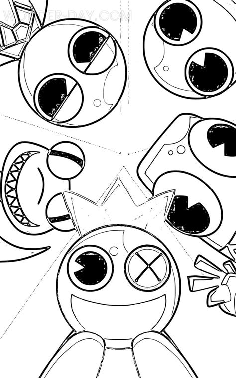 Desenhos de Amigos do arco íris para colorir Wonder Day