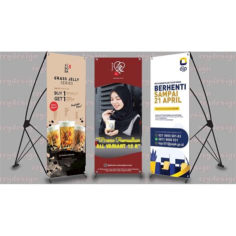 Jual CETAK X BANNER 60 CM X 160 CM FREE DESIGN ALBATROS FLEXI KOREA