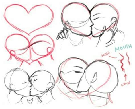 Easy Anime Kissing Sketch