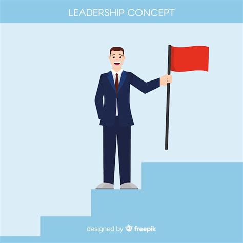 Fundo de liderança em design plano Vetor Grátis
