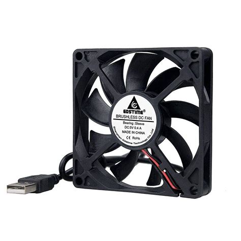 Gdstime USB DC 5V Power 80mm 8cm 80x80x15mm Brushless Cooling Fan