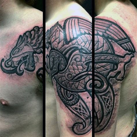 50 Celtic Dragon Tattoo Designs für Männer Knot Ink Ideen Mann Stil