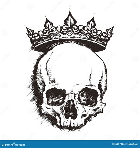 Skull Engraving Style Vector Illustration Stock Vector