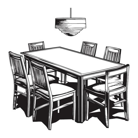 Premium Vector Vector Cafe Table With Chairs Hand Drawn Sketch