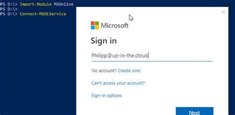 how to install and use the msol powershell module scripting up in the cloud