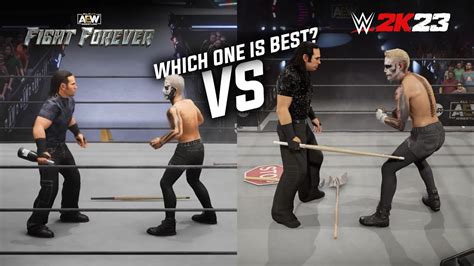AEW Fight Forever Vs WWE 2K23 Moves Comparison This Game Looks Good