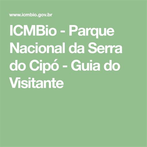 ICMBio Parque Nacional da Serra do Cipó Guia do Visitante