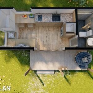 25sqm Tiny House Plan With Double Loft Porch Basic Etsy Canada