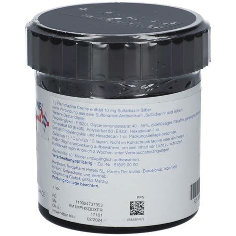 Flammazine Creme 500 G Mit Dem E Rezept Kaufen Shop Apotheke