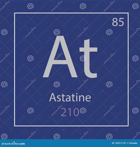 Astatino En El Icono Del Elemento Químico Ilustración del Vector