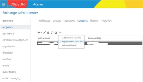 export global address list from o365 to csv collaboration spiceworks community