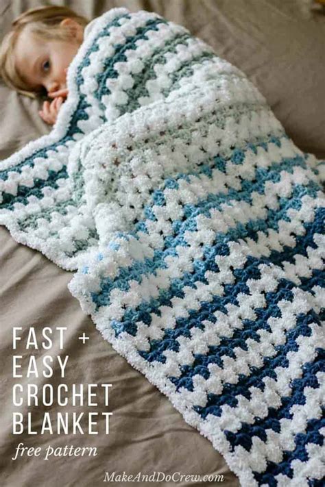 Easy Crochet Baby Blanket Pattern Make Do Crew