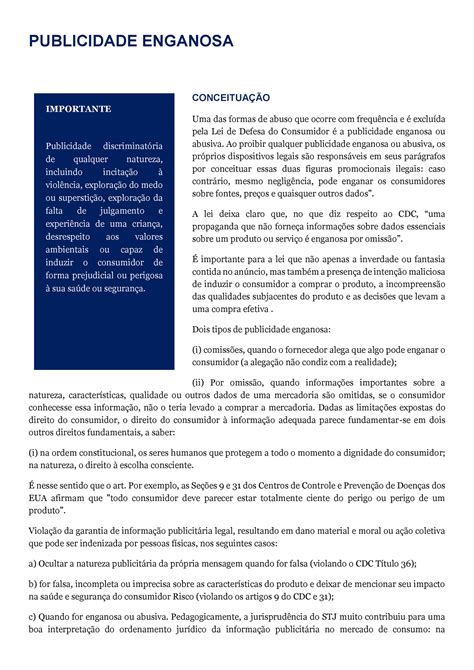 Publicidade Enganosa Ao Proibir Qualquer Publicidade Enganosa Ou