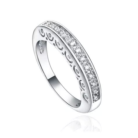 Anillo De Compromiso Plata 925 Cintillo Joyas Mujer Regalo Cuotas