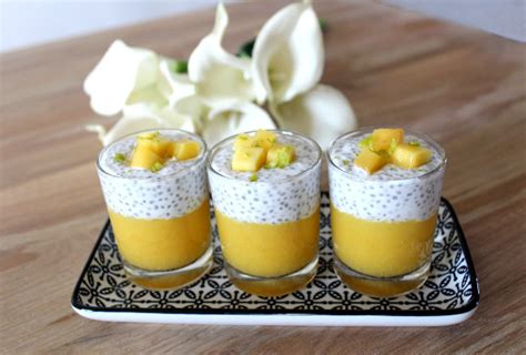 Pudding Tropical Aux Graines De Chia La Mangue Et Au Lait De Coco Hot