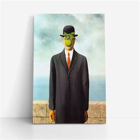 Quadro Rene Magritte O Filho Do Homem Canvas Látex 100x70cm Leroy Merlin