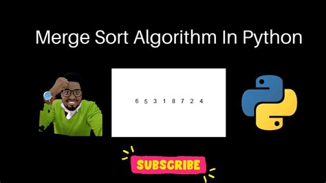 merge sort algorithm in python youtube
