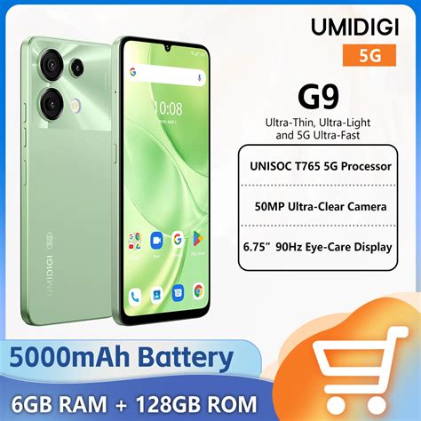 UMIDIGI G9 5G Smartphone 5G Android 13 UNISOC T765 6GB 128GB 6 75 90Hz