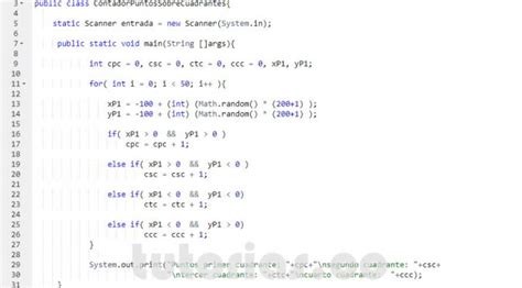 Ciclo For Java Contador De Puntos Sobre Cuadrantes Tutorias Co
