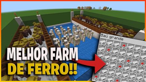 A Melhor Farm De Ferro Do Minecraft Tutorial Youtube