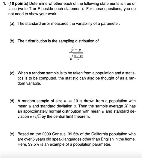 solved 10 points determine whether each of the following