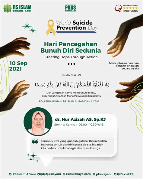 Hari Pencegahan Bunuh Diri Sedunia Rs Islam Surabaya