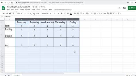 Resizing Rows And Columns In Google Sheets YouTube