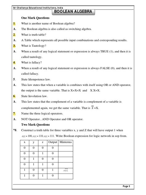 chapter 2 boolean algebra 5 16 pdf teaching mathematics boolean algebra