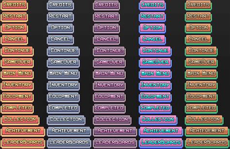 Pixel Gui And Buttons Pack Opengameart Org