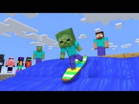Monster School FUNNIEST SURFING Minecraft Animation YouTube