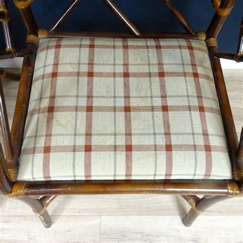 Paire De Fauteuils Vintage Rotin Bambou Esprit Chinois Le Palais