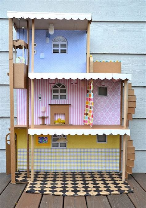 Como Fazer Casinha de Boneca de Papelão Caixa de Sapato Revista