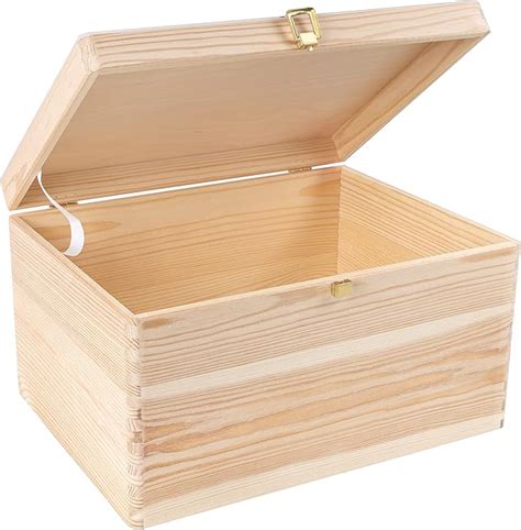 Amazon de Creative Deco XXL Große Holzkiste mit Deckel und Schloss