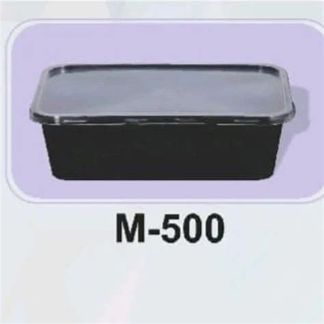 500 Ml M500 Rectangular Disposable Plastic Food Container At Rs 5 Piece