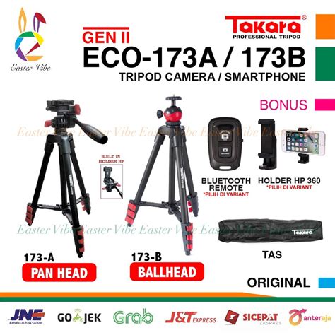 Jual TAKARA ECO 173A 173B TRIPOD CAMERA DSLR MIRRORLESS TAKARA ECO