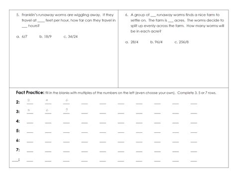 Mathfactlab Differentiated Th Grade Math Spiral Review Pdf