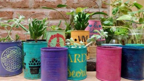Recicla Latas O Frascos Y Haz Estas Increíbles Macetas
