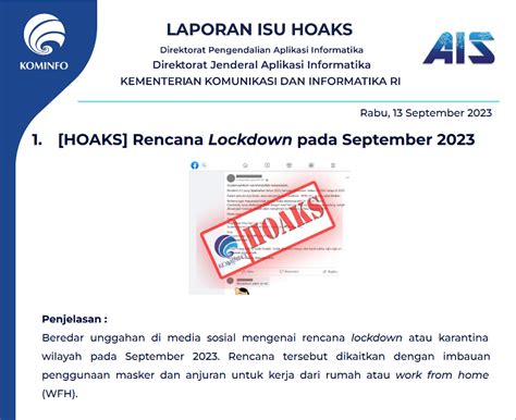 Isu Hoaks 13 September 2023 PPID Diskominfo Jateng