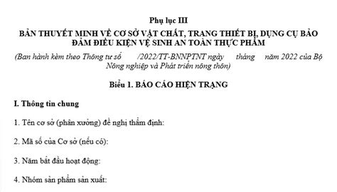 Mẫu Bản thuyết minh về cơ sở vật chất trang thiết bị dụng cụ bảo đảm