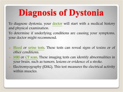 Dystonia Causes Types Symptoms And Treatments Ppt