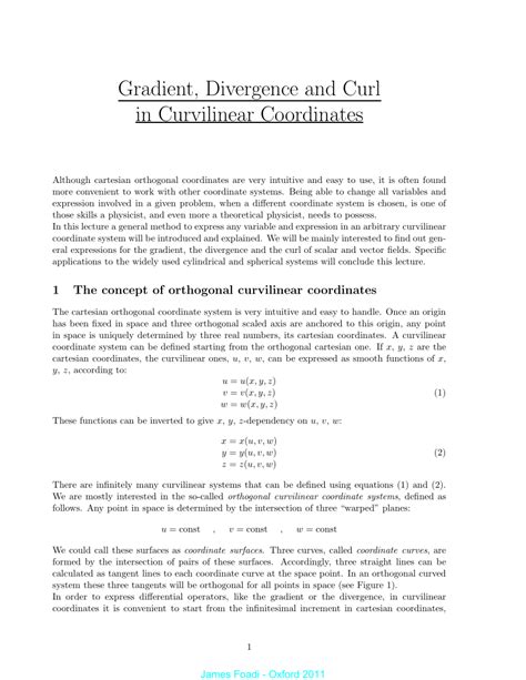pdf mathematical physics lessons gradient divergence and curl in curvilinear coordinates