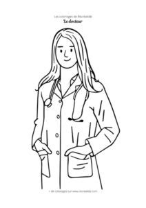 Coloriage Femme M Decin Dessin Colorier Imprimer En Pdf