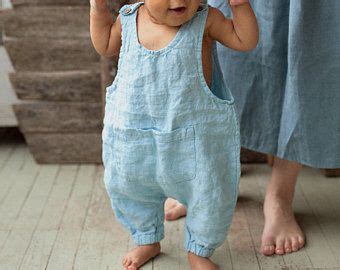 Linnen Jumpsuit Blue Baby Globaal Over Het Algemeen Voor Kinderen