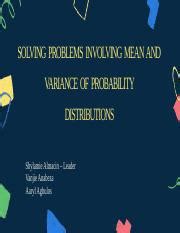 Solving Mean Variance Expected Value Problems Course Hero
