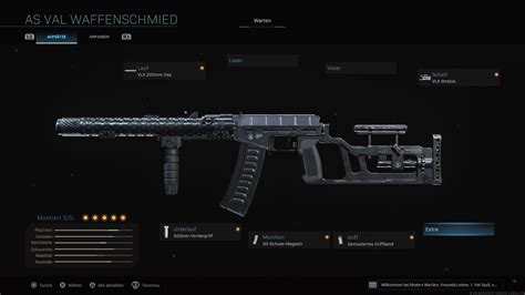 CoD Modern Warfare AS VAL Aufsätze Werte Setup
