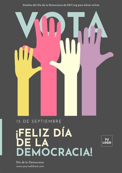 Diseños del Día Internacional de la Democracia editables