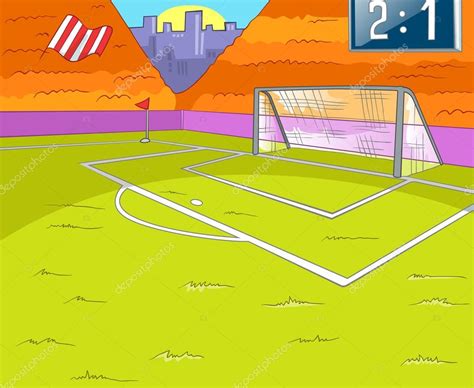 Campo de fútbol Vector de stock por VisualGeneration 32383995